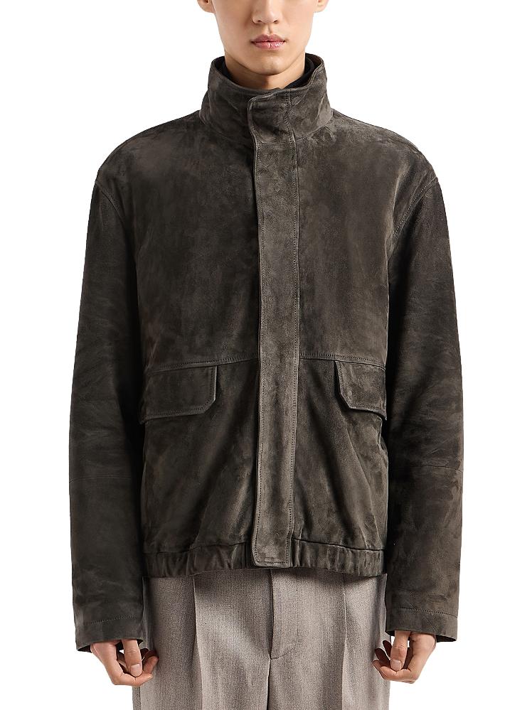 EMPORIO ARMANI Suede Blouson Jacket